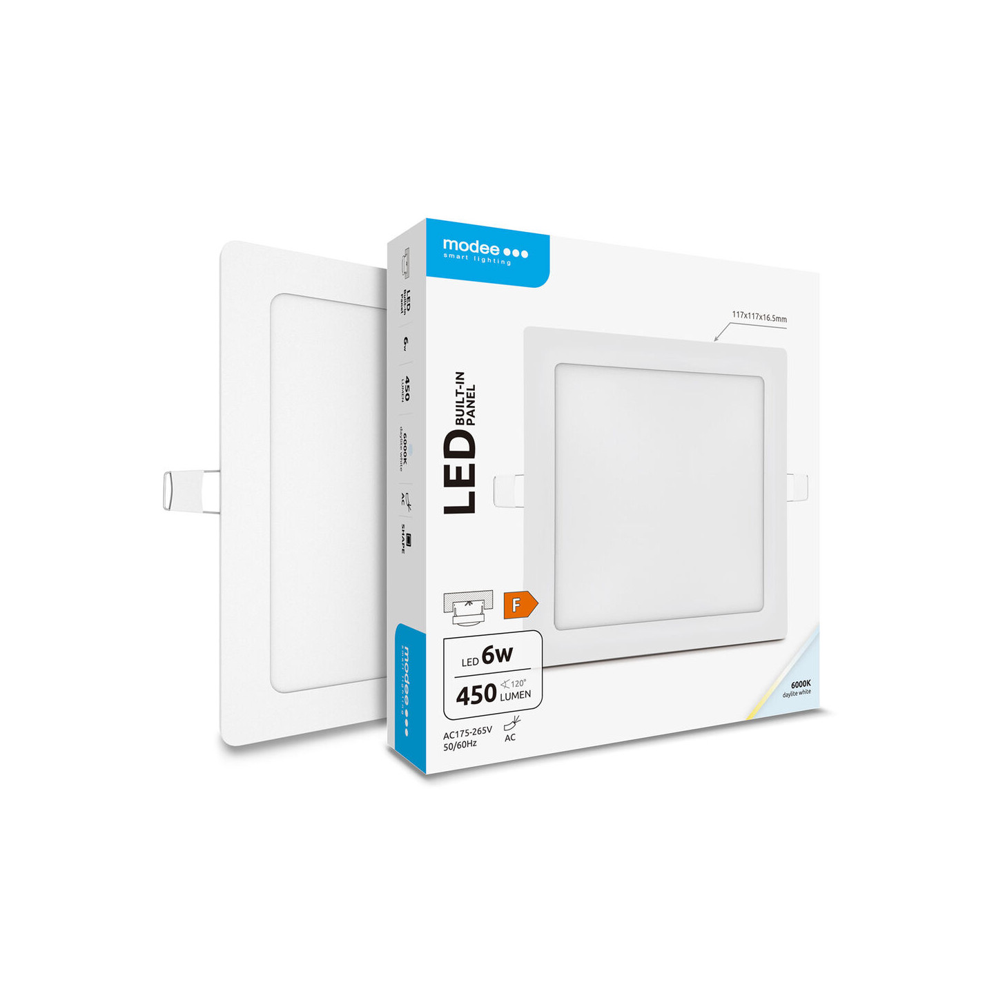 ML-LPSB6000K6WA štvr-zap. 6W 6000K 450 lm LED